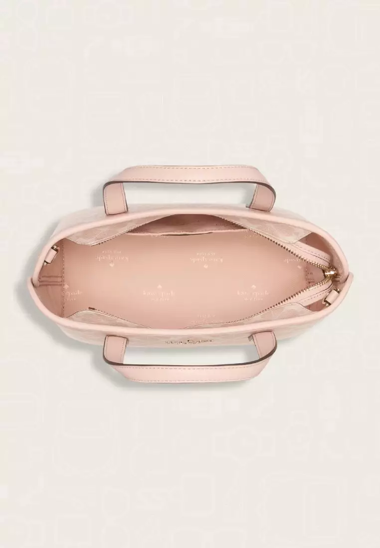 Jual Kate Spade Kate Spade Signature Spade Flower Small Tote Rose Smoke ...