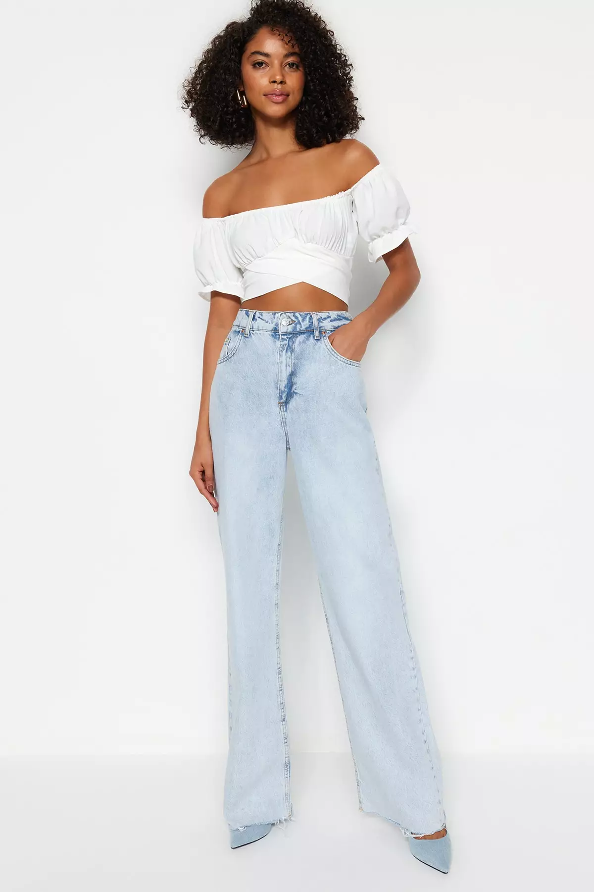 Buy Trendyol Cropped Crossover Top Online | ZALORA Malaysia