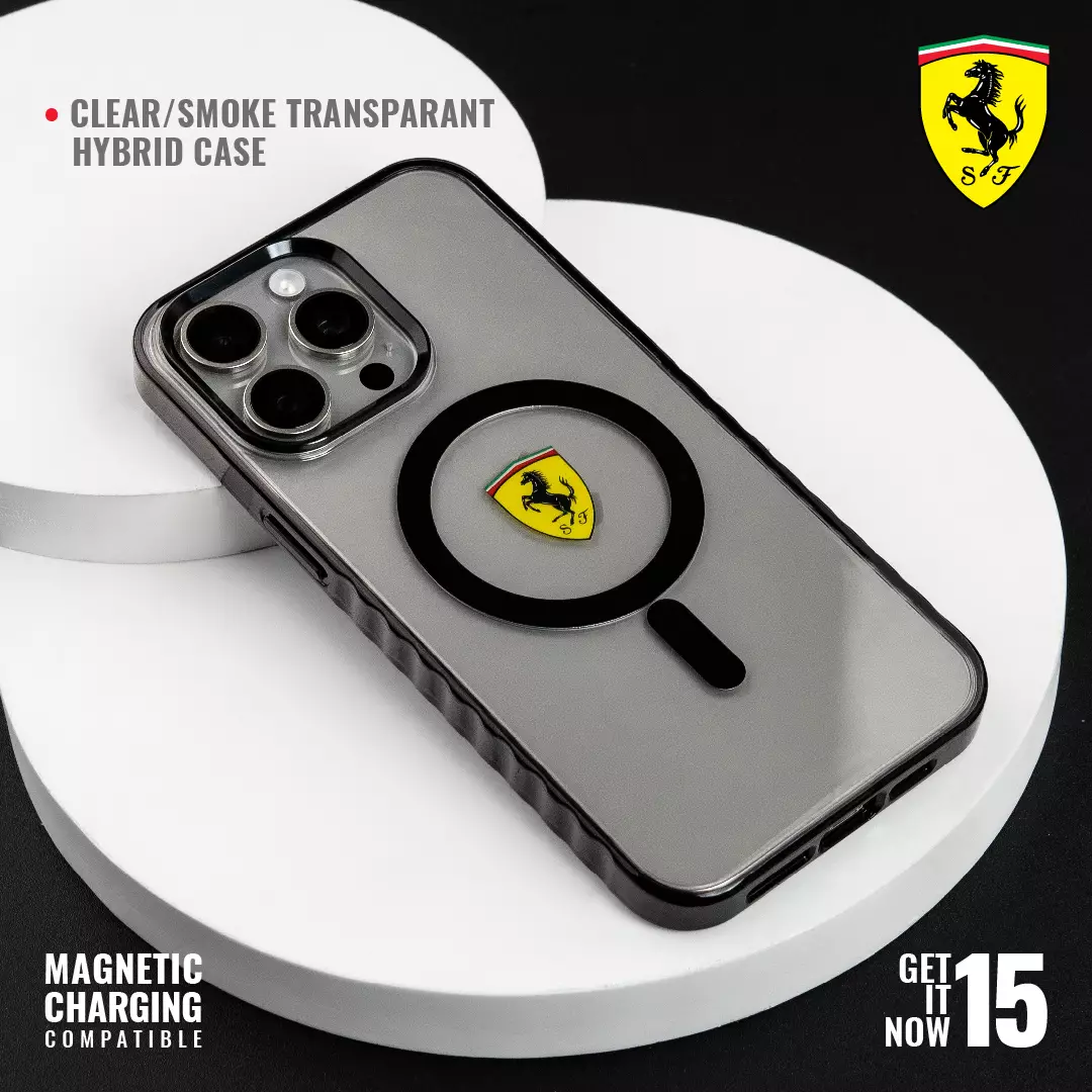 Jual Ferrari Case iPhone 15 Pro FERRARI MagSafe Center Logo - Black ...