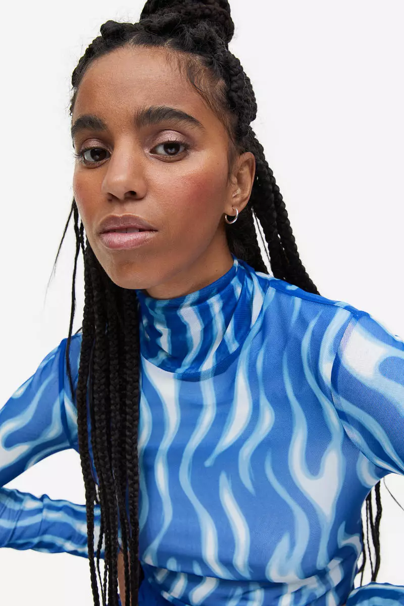 Buy H&M Fitted mesh top Online | ZALORA Malaysia