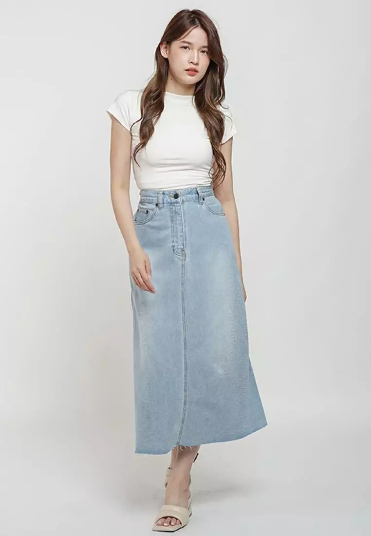 Jual DUST DUST Rok Sabai Light Blue (D. 21113) Original 2025 | ZALORA ...