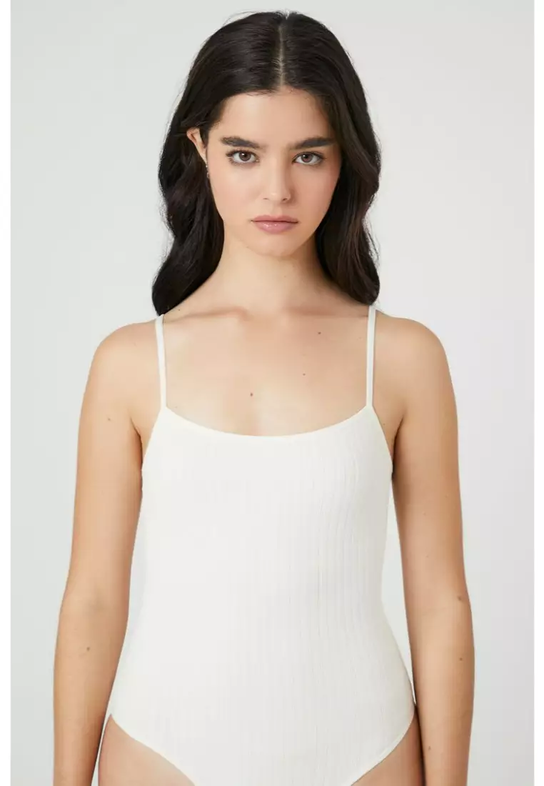 Buy FOREVER 21 Seamless Ribbed Knit Bodysuit 2025 Online | ZALORA ...
