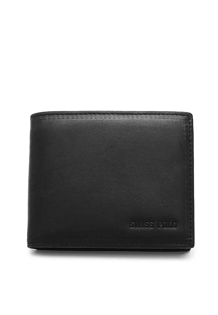 Buy Swiss Polo Leather RFID Bi-Fold Short Wallet - Black 2025 Online ...