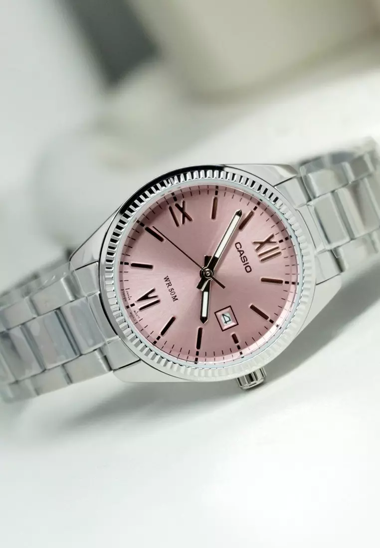 Buy Casio Women Analog Watch LTP-1302DD-4A1V Silver Stainless Steel Strap 2025 Online | ZALORA