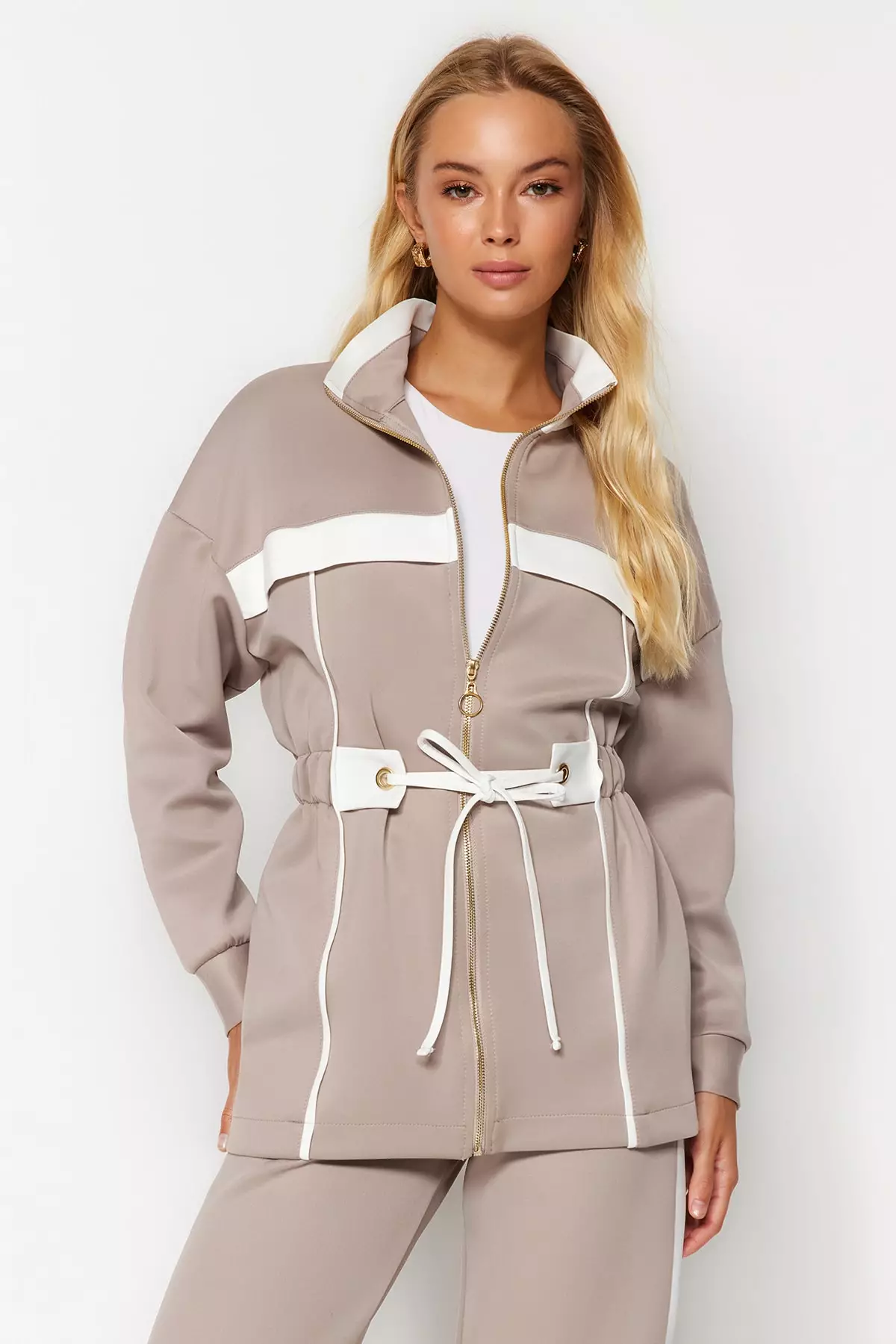 Buy Trendyol Piping Knitted Scuba Top and Bottom Set 2024 Online | ZALORA