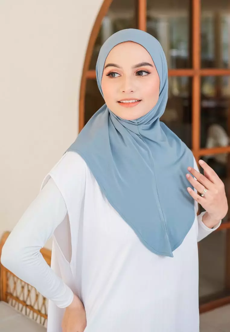 Jual My Daily Hijab Maisa Hijab Sport Powder Blue - Hijab Instant ...