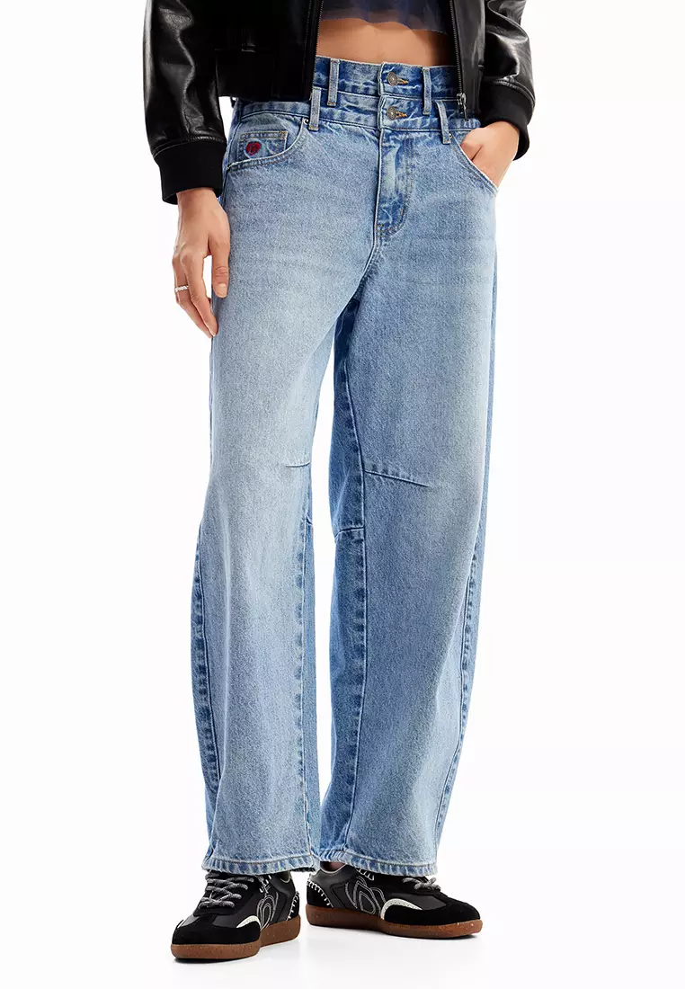 Buy Desigual Desigual Woman Double-waistband balloon jeans. 2025 Online ...