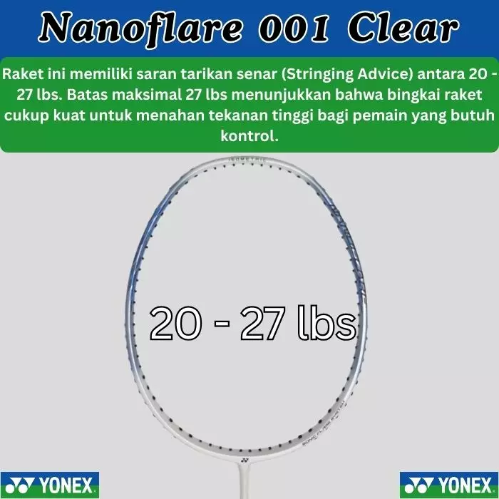 Jual Yonex Raket Badminton Yonex Nanoflare 001 Clear GRATIS Senar, tas ...