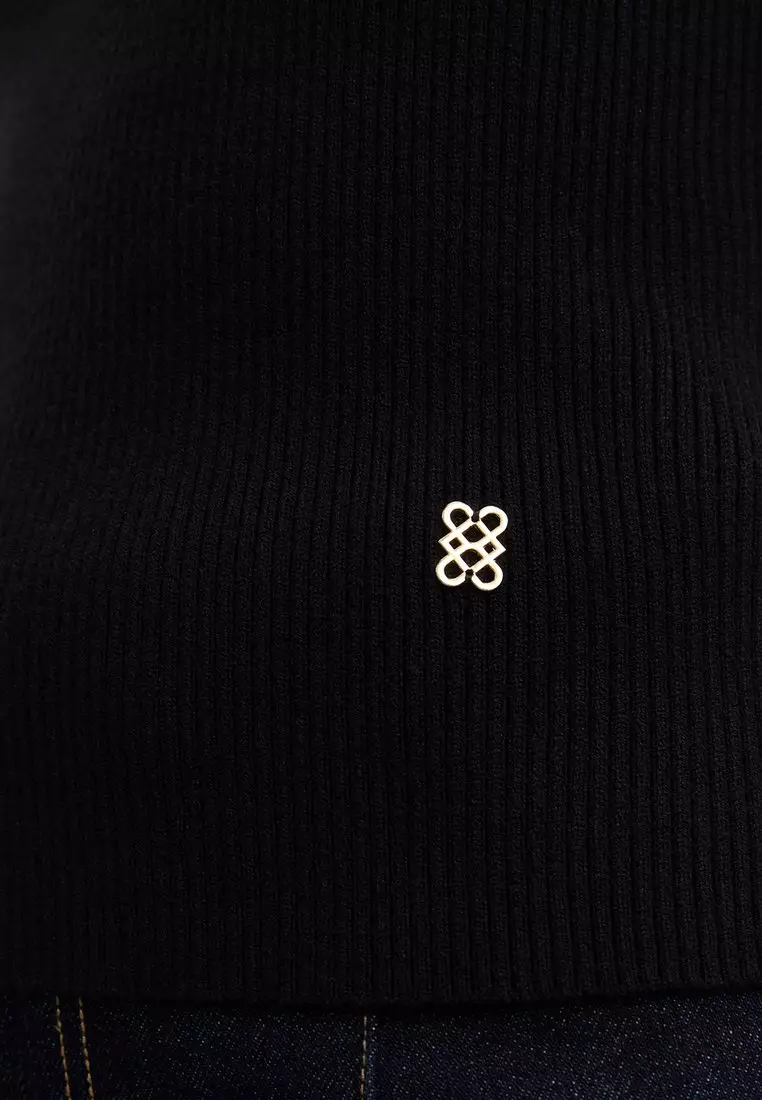 Buy Pomelo Cut-Out Strap Tank - Black 2025 Online | ZALORA