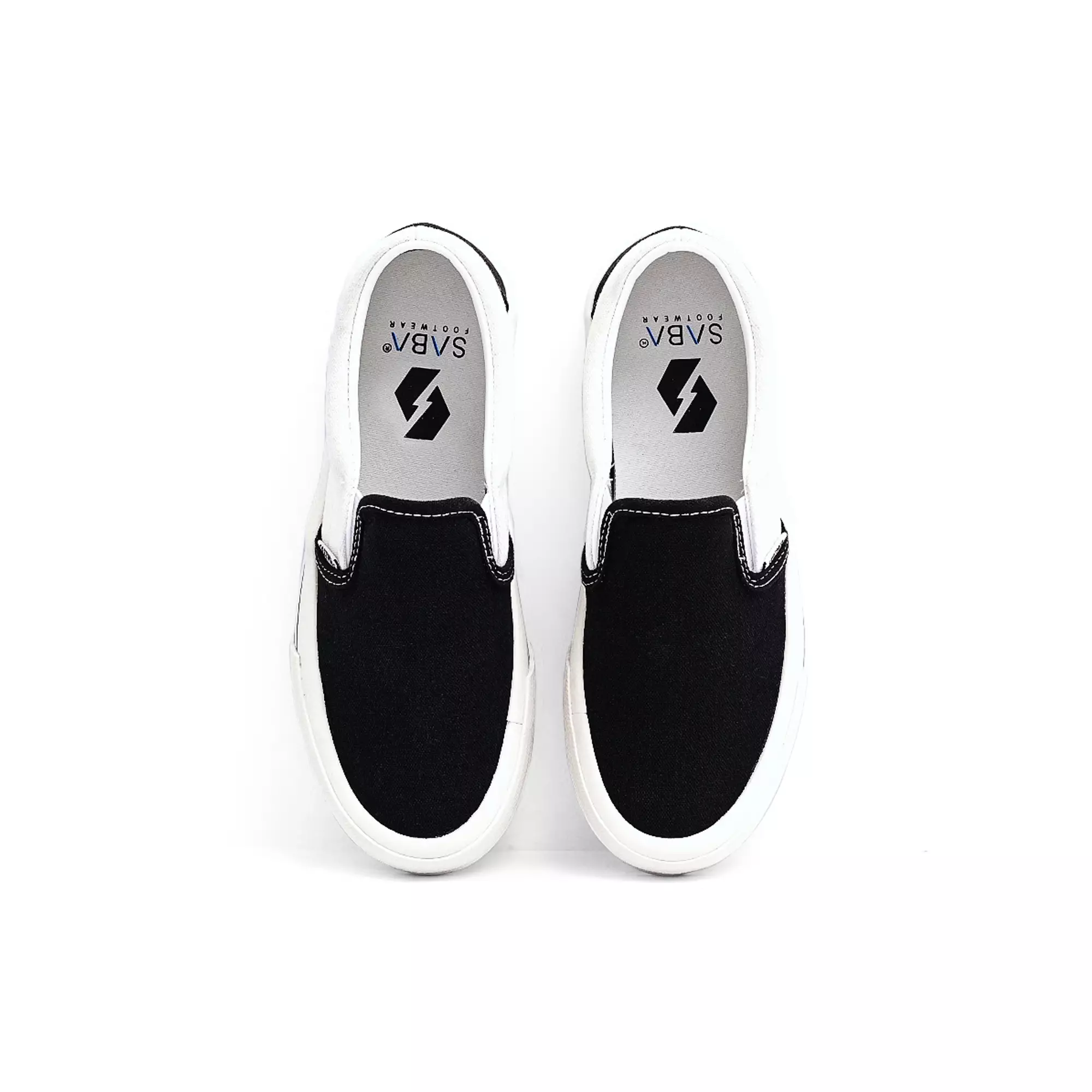 Jual SABA SABA Slip On Half Black White LX Black - Sepatu Sneakers ...