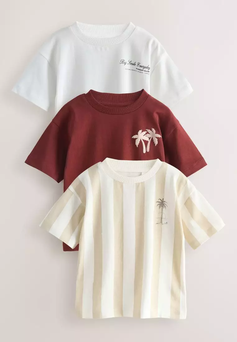 Buy NEXT Short Sleeve Graphic T-Shirts 3 Pack Online | ZALORA Malaysia