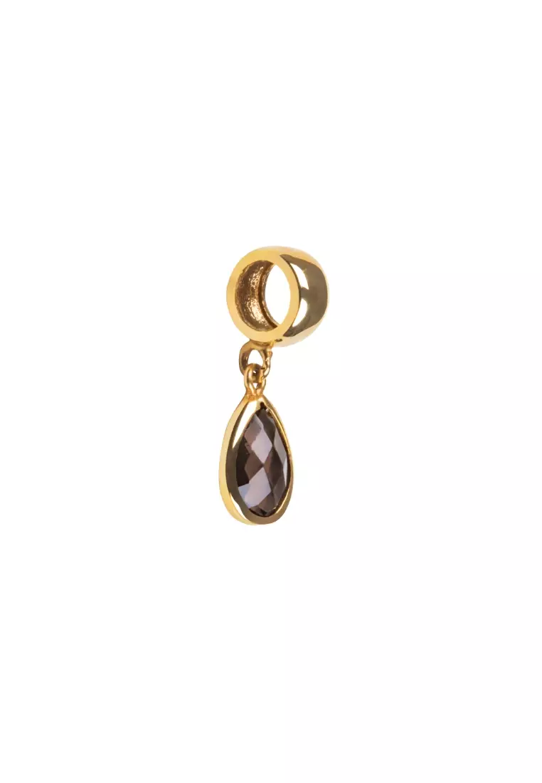 Buy Foundry Mini Black Sapphire Pear Charm 18k Gold 2026 Online ...