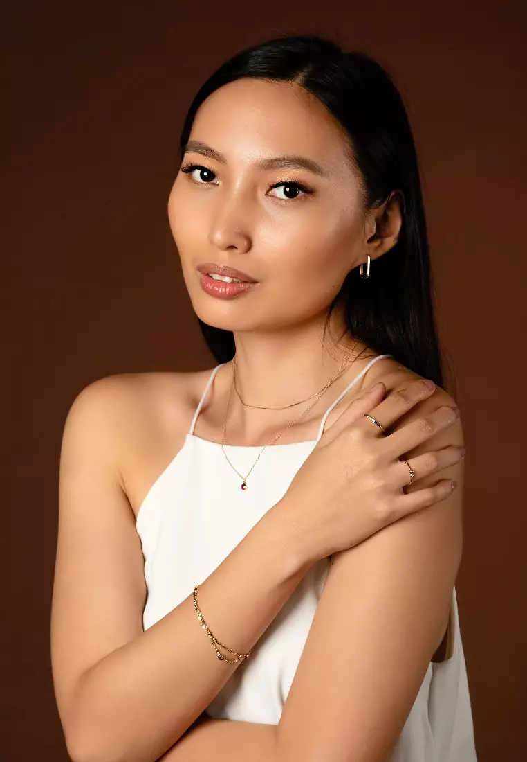 Buy Foundry Solo Large U Hoops 14k Gold 2026 Online | ZALORA Philippines