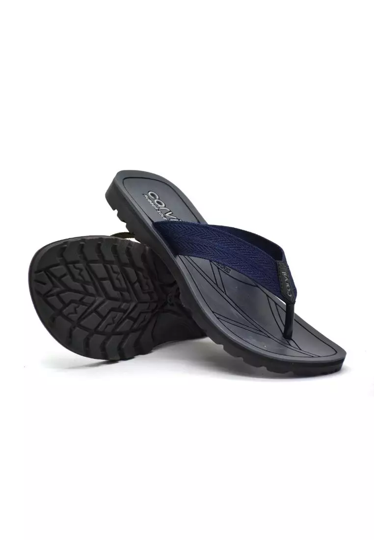 Jual CARVIL Carvil Sandal Pria New Emw-08 M Navy/Grey Original 2024 ...