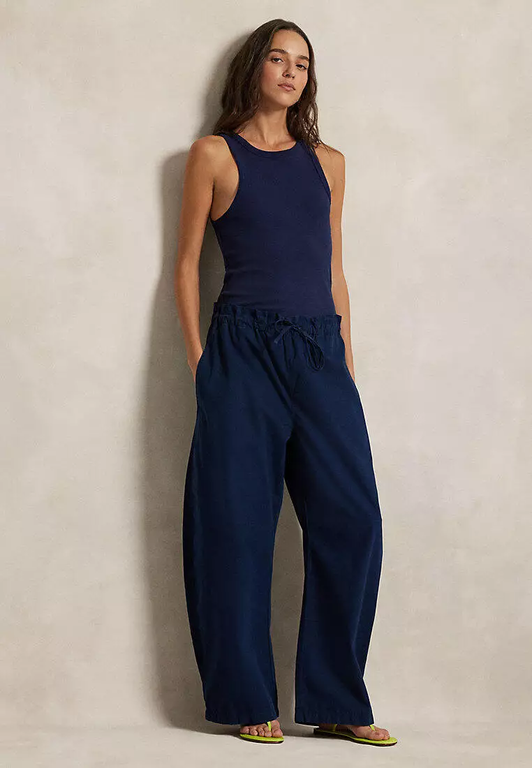 Buy Polo Ralph Lauren Cotton Curved Tapered Drawstring Pant 2026 Online ...