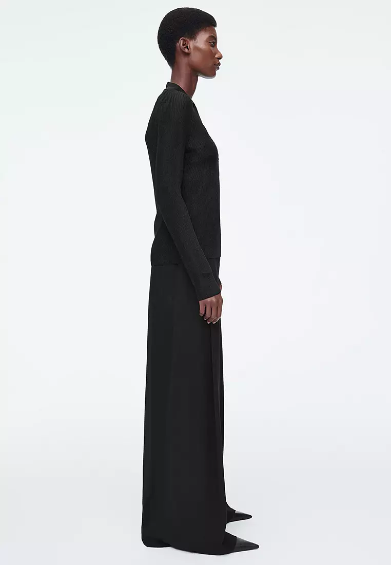 COS Sparkly Ribbed-Knit Polo Shirt 2025 | Buy COS Online | ZALORA Hong Kong