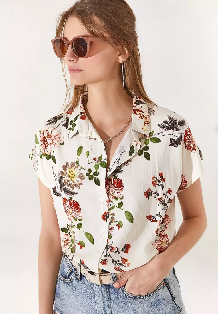 Buy Olalook Floral Bat Shirt Online | ZALORA Malaysia