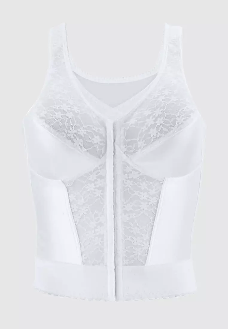 Buy Exquisite Form Front Close With Lace Longline Posture Bra 2025 ...