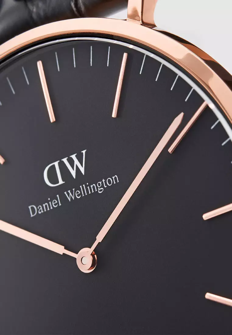 Buy Daniel Wellington Classic Sheffield Black 36mm Watch Leather starp ...