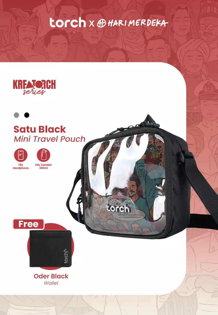 Jual TORCH.ID Torch Satu Black Mini Travel Pouch Hari Merdeka Edition + Free Gift Oder Black ...