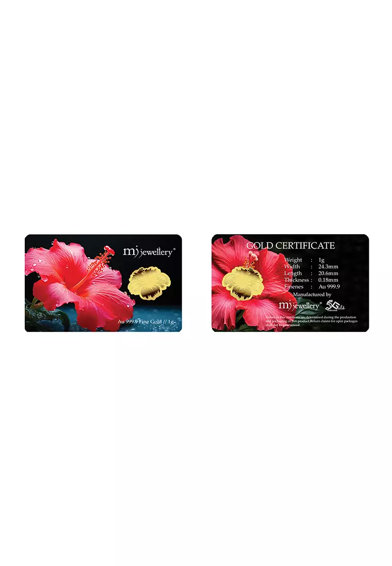 Buy MJ Jewellery 5G Gold Collection 999.9/24K Bunga Raya Series Gold ...