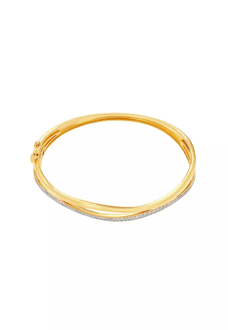 Buy HABIB HABIB Diamond Bangle in 375/9K Yellow Gold 682310525(YG ...