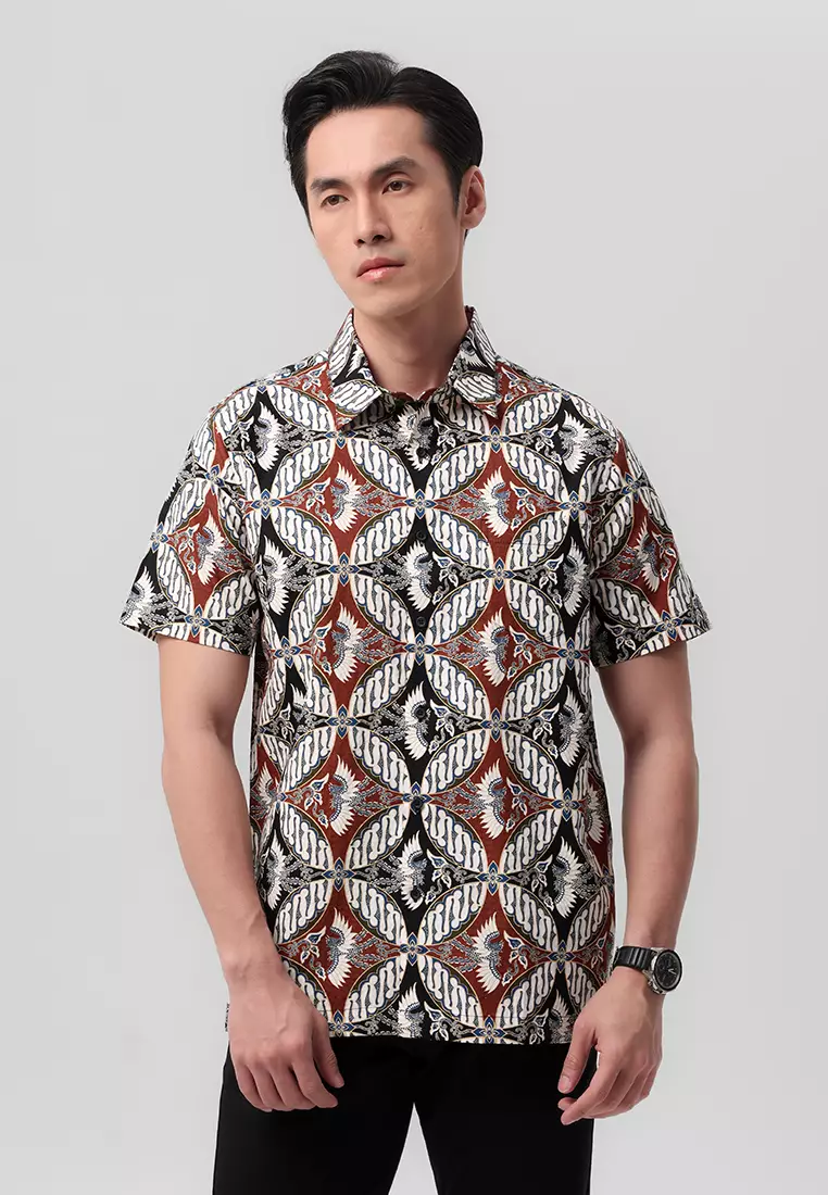 Jual Manzone MANZONE- Kemeja Batik Lengan Pendek Pria Devantara 02 ...