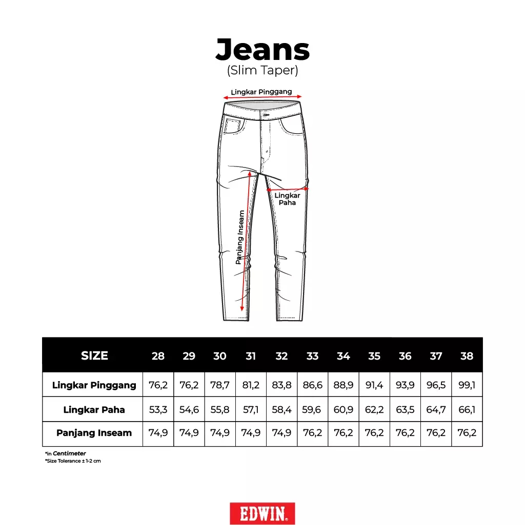 Jual Edwin Jeans 812 SLIM TAPER SLUB STRETCHED JEANS LIGHT BLUE - Celana Panjang Denim Pria ...