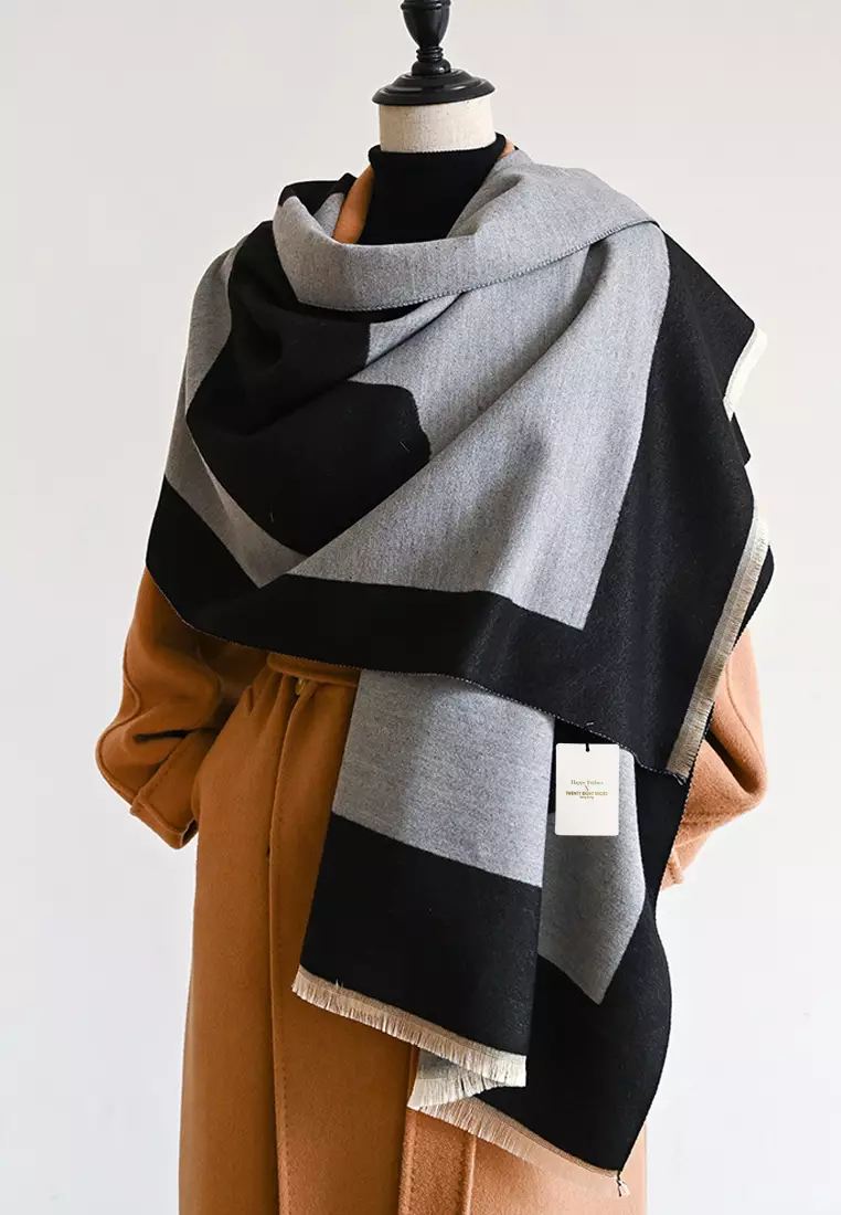 Buy HAPPY FRIDAYS Color Matching Faux Cashmere Scarves AS-SY286117 2025 ...