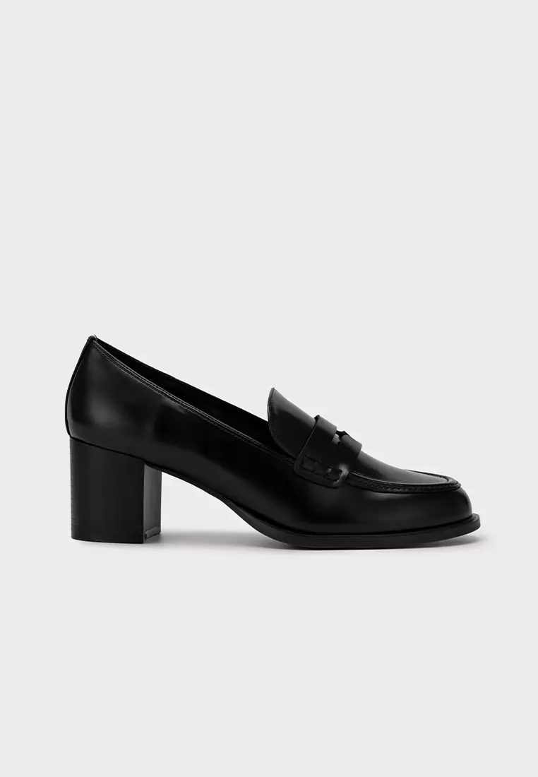 Buy nose CHUNKY HEEL PENNY LOAFERS Online | ZALORA Malaysia