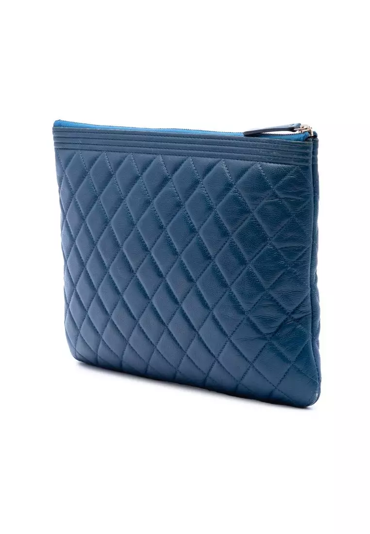 Buy CHANEL Pre-Loved Chanel Medium Quilted Caviar Boy O Case Clutch ...