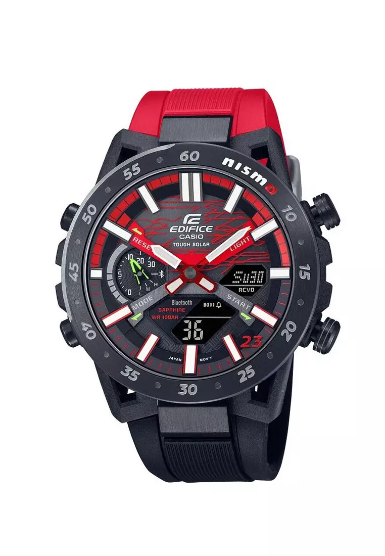 Jual CASIO Casio EDIFICE Jam Tangan Pria - Black Red - Resin - ECB ...