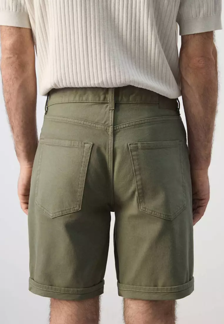 Buy MANGO Man Slim-Fit Denim Bermuda Shorts 2026 Online | ZALORA