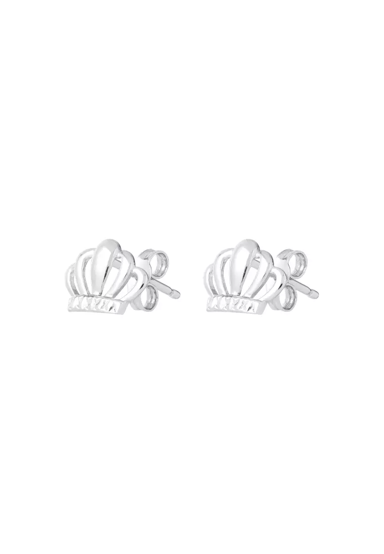 TOMEI TOMEI Crown Earrings, White Gold 585 2025 | Buy TOMEI Online ...