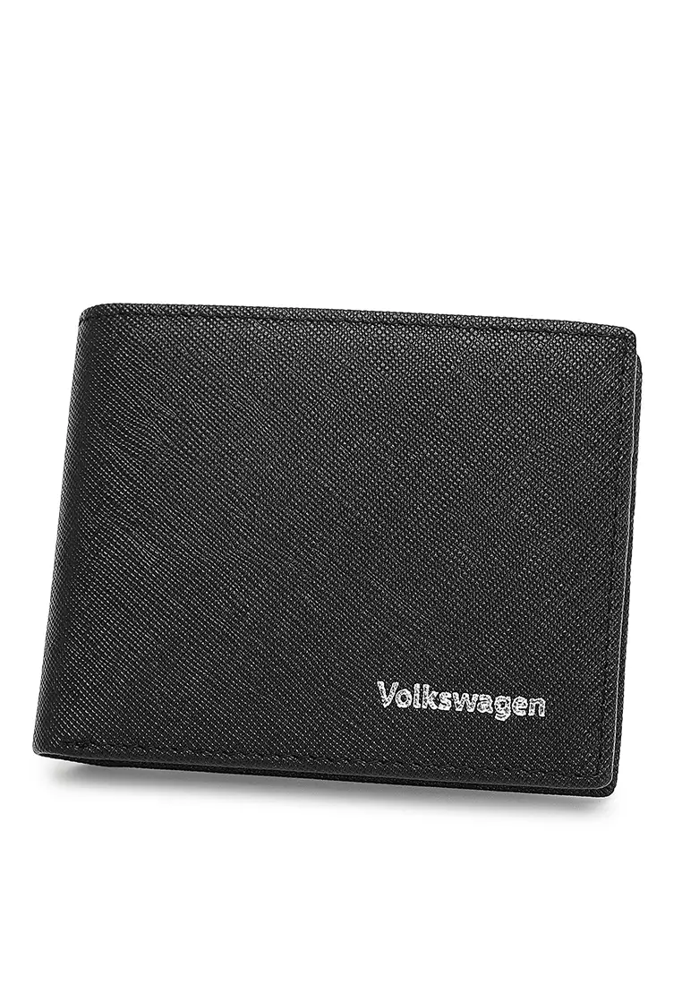 Buy Volkswagen Men's RFID Genuine Leather Bi Fold Short Wallet Online ...