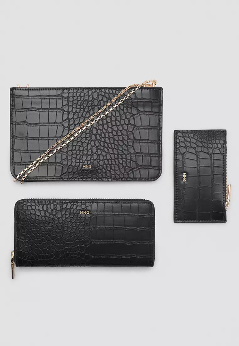 Jual Mango Croc-Effect Cardholder With Chain Original 2025 | ZALORA ...