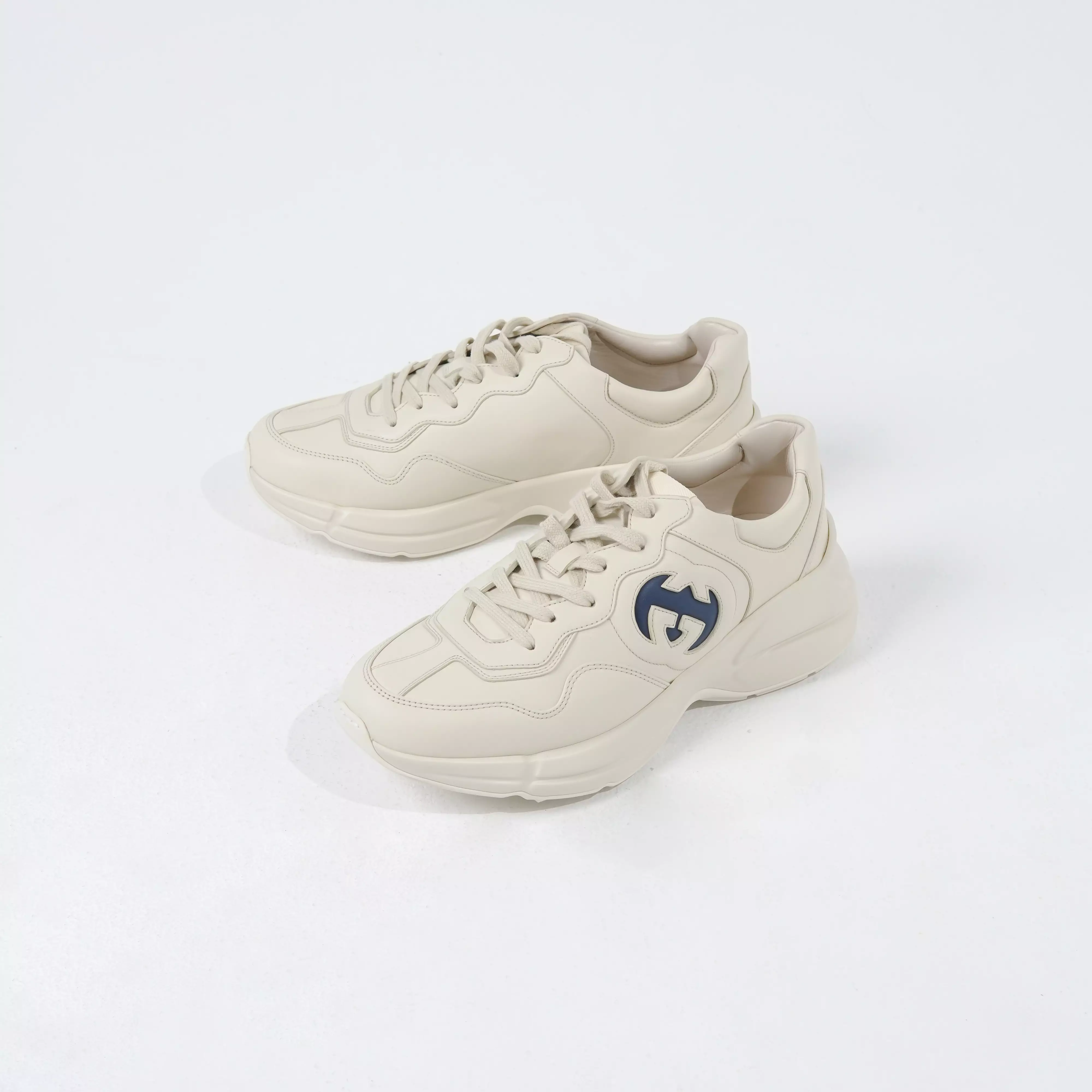 Jual Gucci Sepatu GUCCI RYTHON INTERLOCKING BLUE WHITE SNEAKER 100% ...