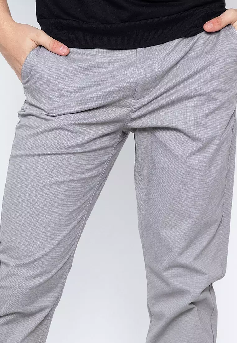 Buy Springfield Slim Micro Print Chino Pants 2024 Online | ZALORA ...