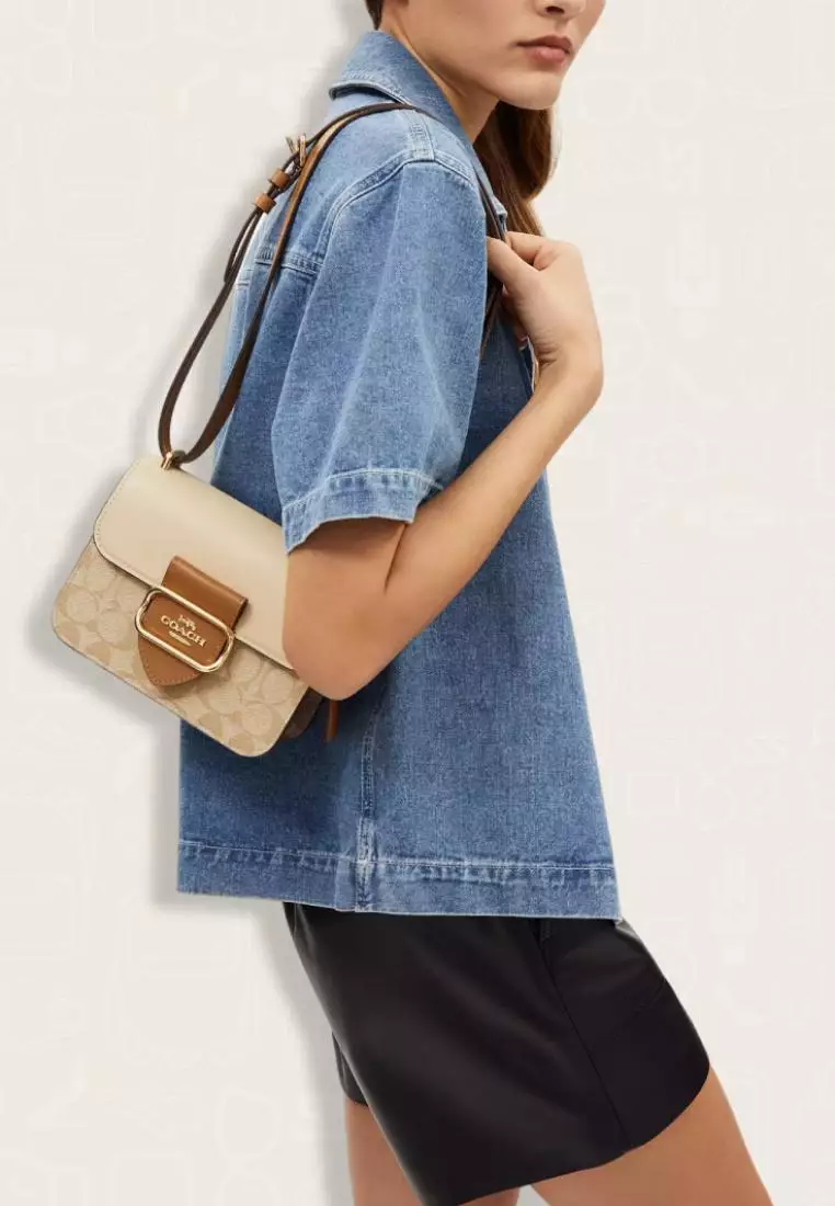 Jual Coach Coach Morgan Square Crossbody Bag In Blocked Signature ...