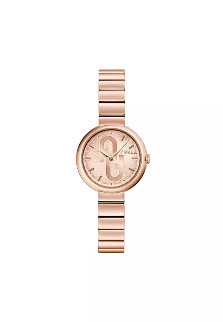 Buy FURLA Watches FURLA COSY Rose Gold Tone Case Champagne Dial Watch ...