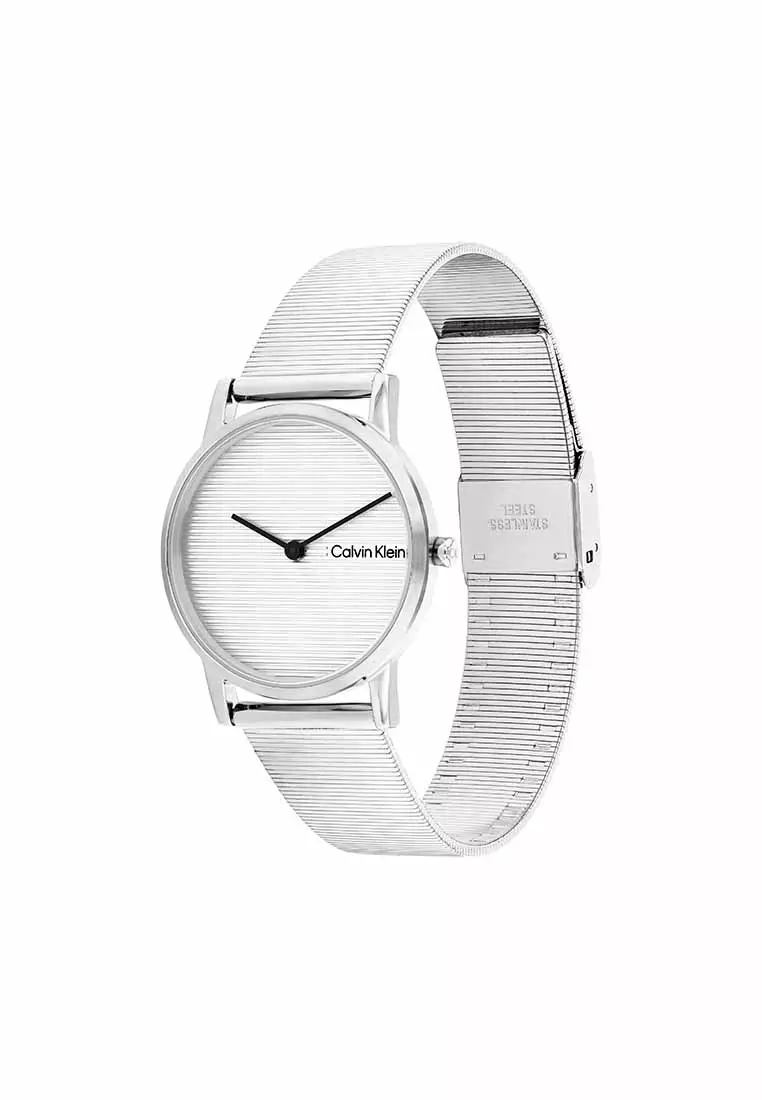 Buy Calvin Klein CK Feel Women's Watch Stainless Steel Strap - White ...