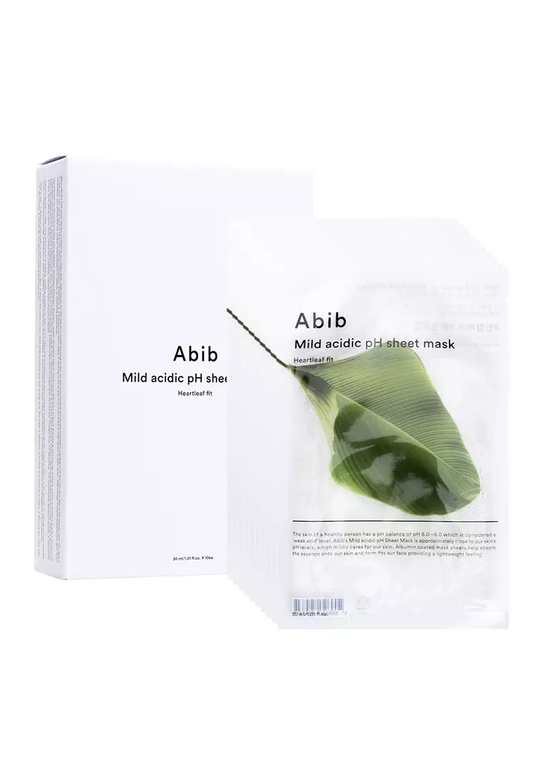 Abib Abib Mild Acidic PH Sheet Mask - Heartleaf Fit (10 Sheet/Box) 2024 | Buy Abib Online ...