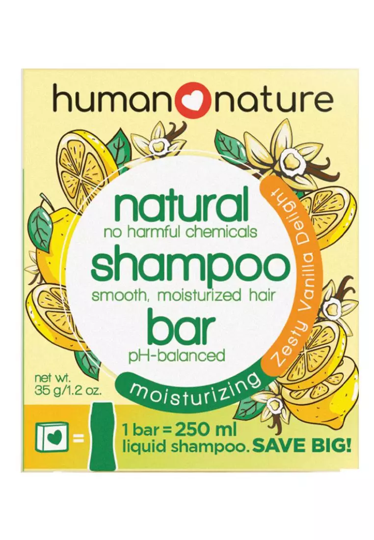 Buy Human Nature Natural Moisturizing Shampoo Bar – Zesty Vanilla ...