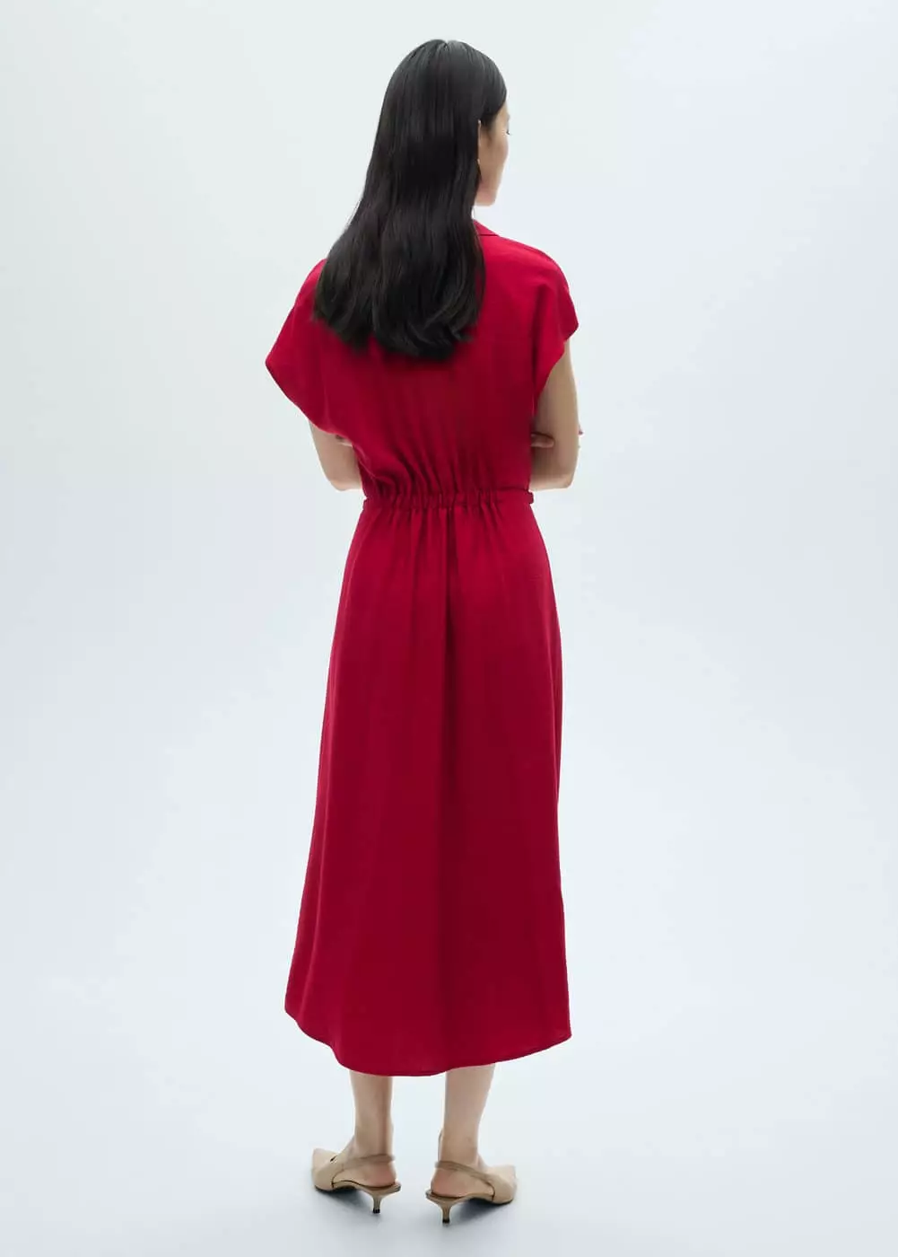 Jual Mango Gaun katun dengan detail dart Original 2025 | ZALORA Indonesia