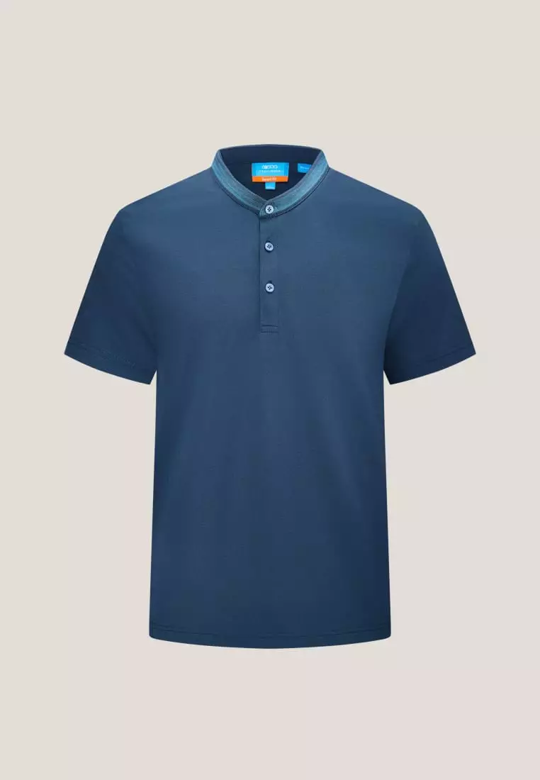 Buy G2000 G2000 Non-Iron Pure Cotton Pique Smart Fit Stand Collar Short ...