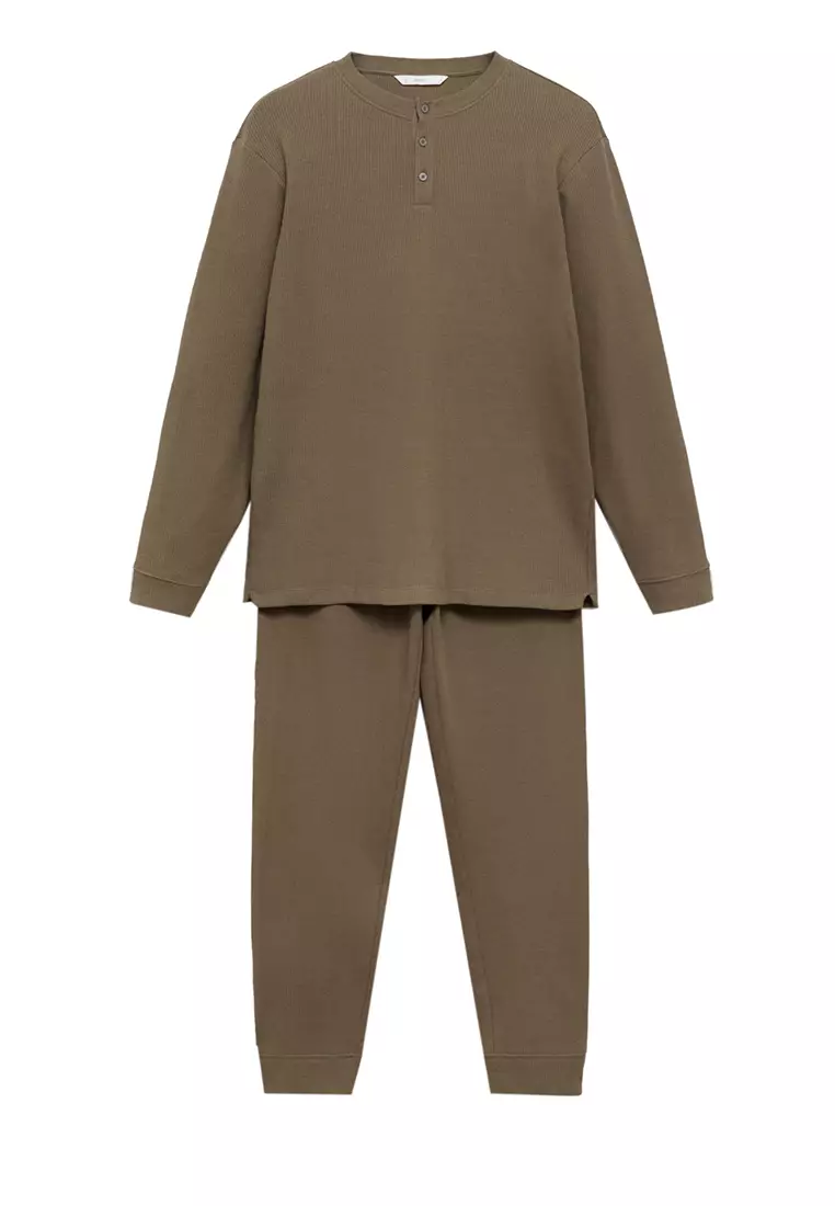 Buy MANGO Man Cotton Structured Pyjama Pack 2025 Online | ZALORA ...