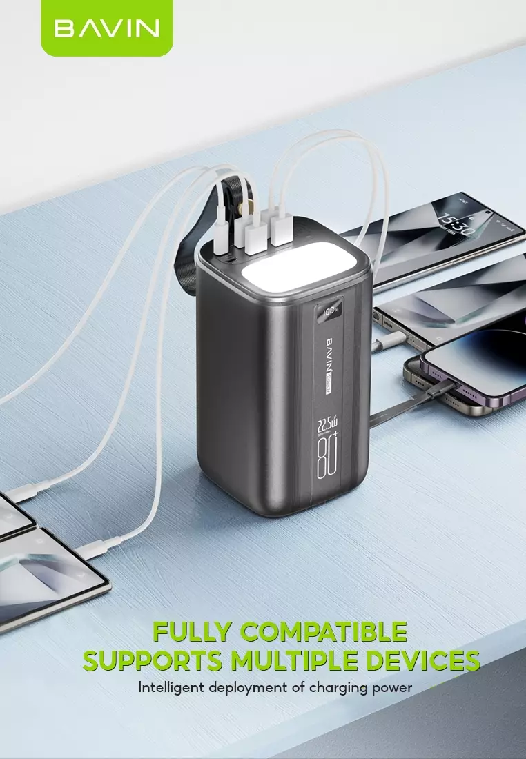 Buy BAVIN Bavin PC1057 80000mAh 22.5W Fast Charging Powerbank w/ LED Indicator & Flashlight for ...
