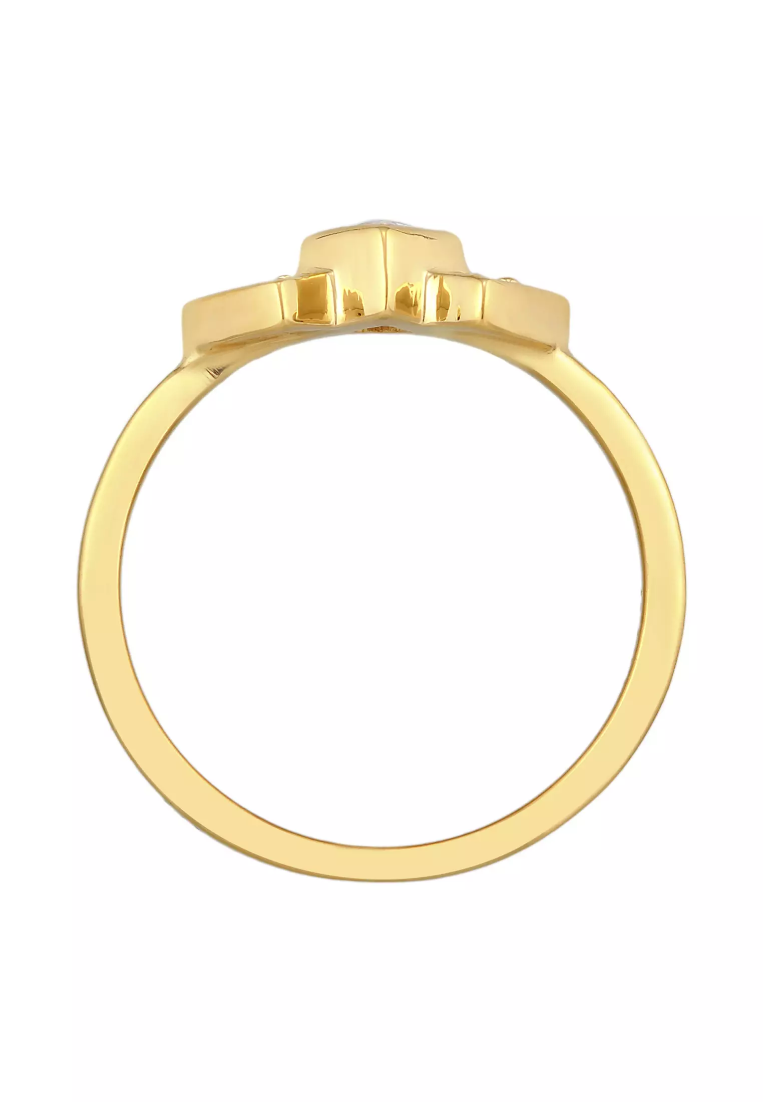 Buy ELLI GERMANY Vintage Zirconia Ring – Gold-Plated Silver 2026 Online ...
