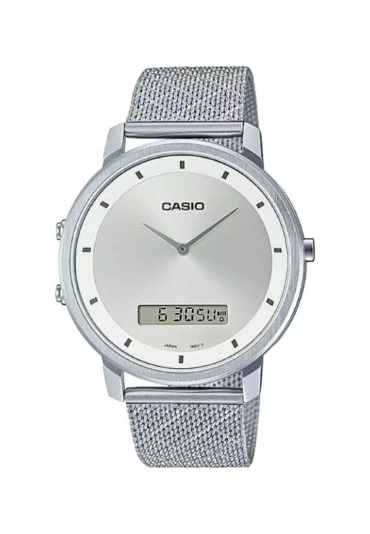 Buy Casio Casio Men's Analog-Digital Watch MTP-B200M-7E Silver ...