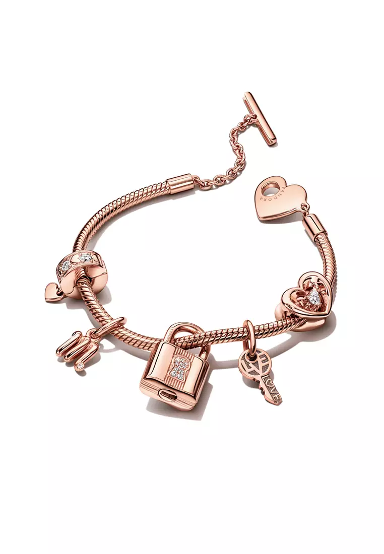 Pandora rose gold padlock bracelet store